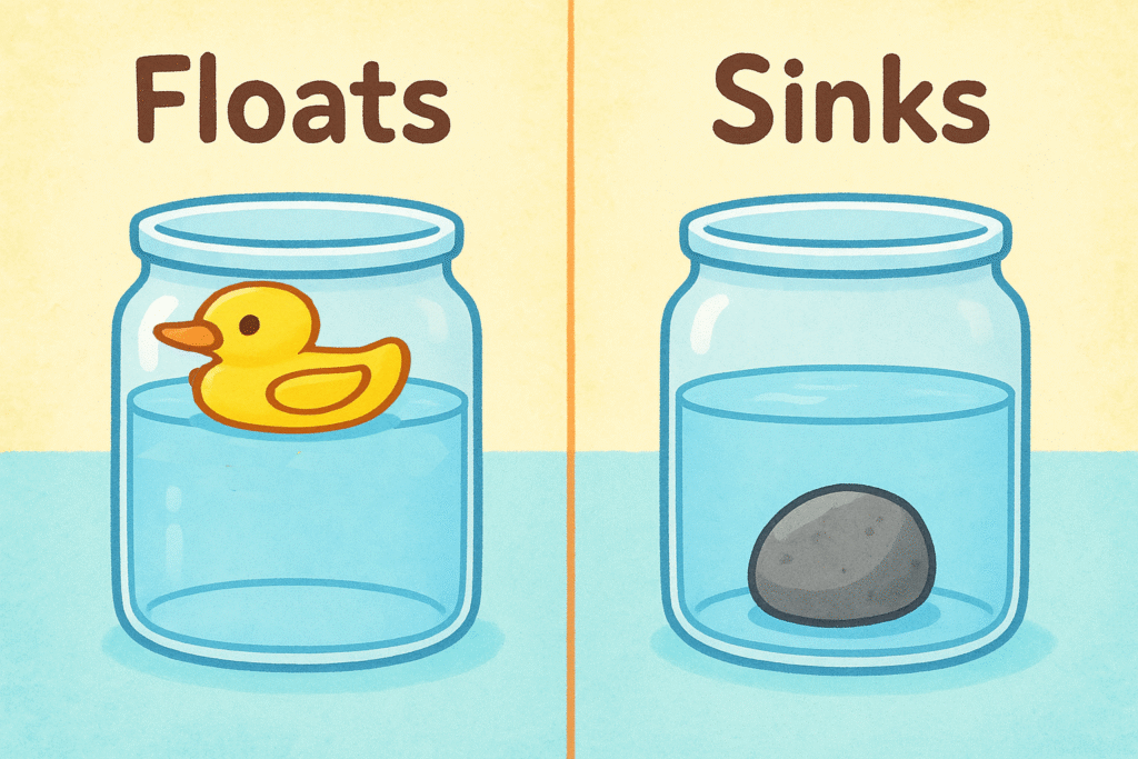 Why some objects sink while others float in water?
